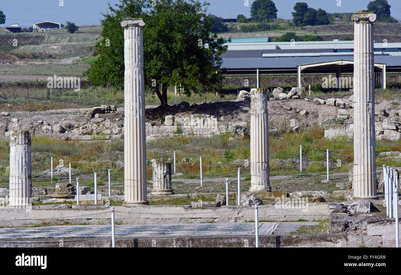 Columns, Pella Old City, Ruin, Macedonia Stock Photo - Alamy