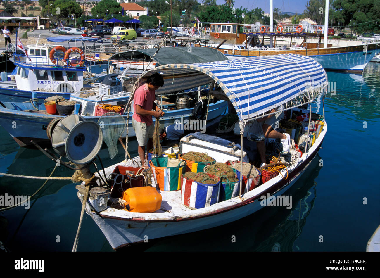 Cyprus fishing boats boat hi-res stock photography and images - Alamy