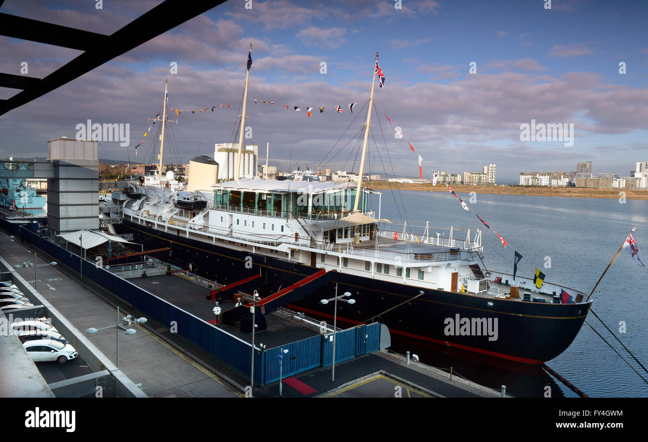 The Royal Yacht Britannia docked at Leith Basin, Edinburgh Scotland ...