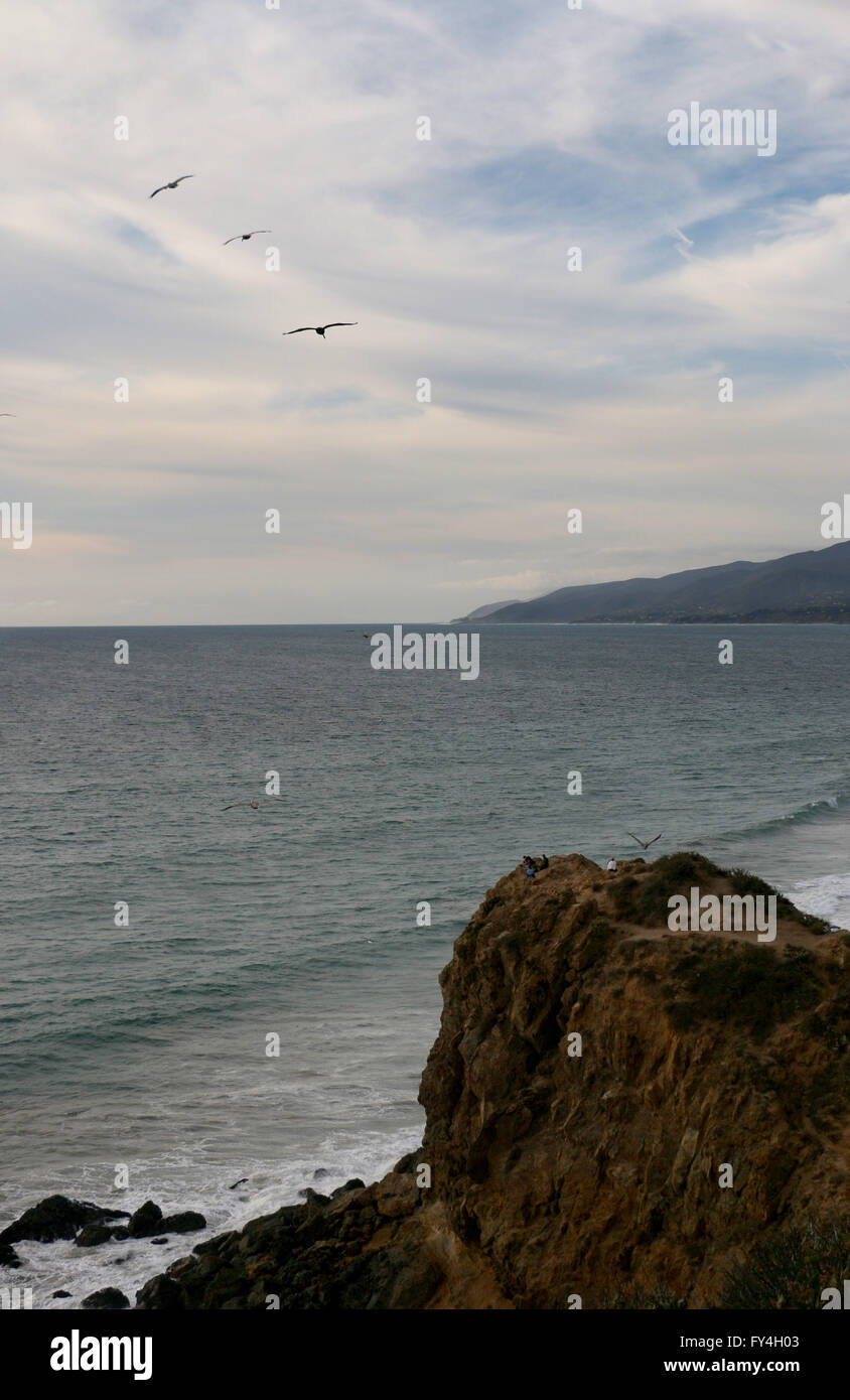 Rocky beach cliffs Point Dume state park California Stock Photo - Alamy