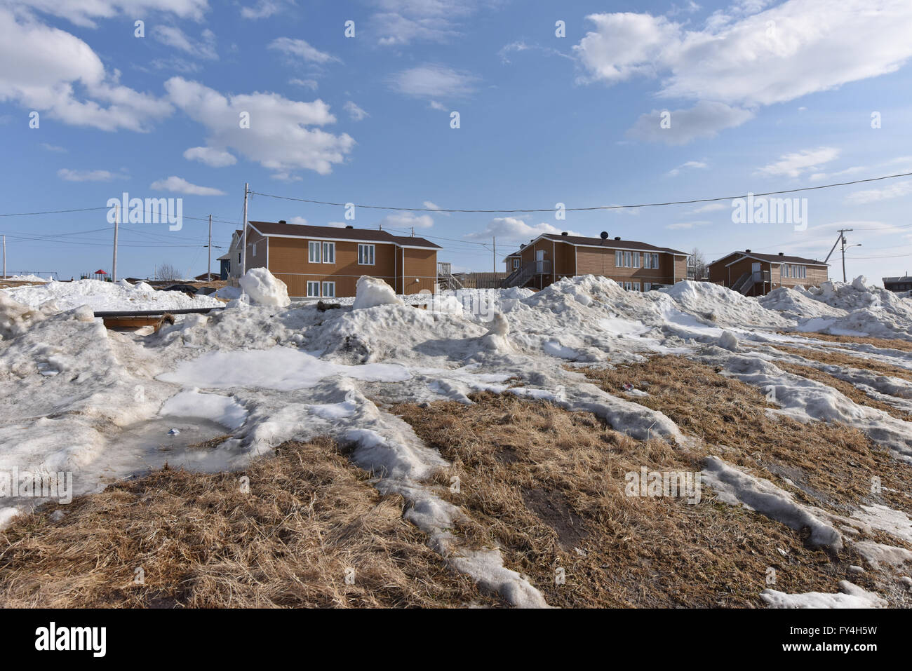 Indigenous Cree community of Waskaganish, Northern Quebec Canada Stock ...