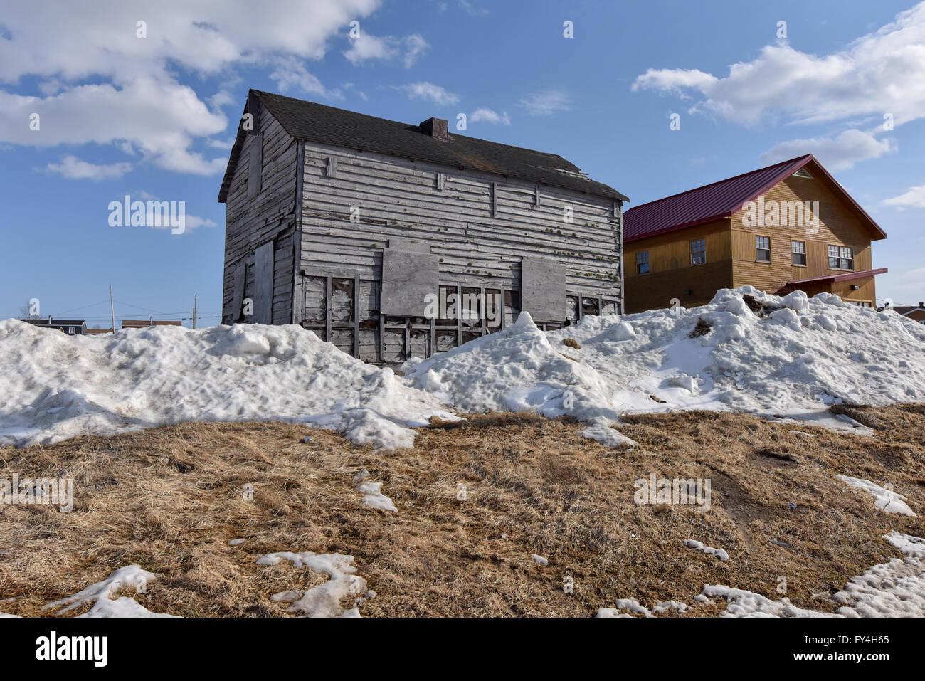 Indigenous Cree community of Waskaganish, Northern Quebec Canada Stock ...
