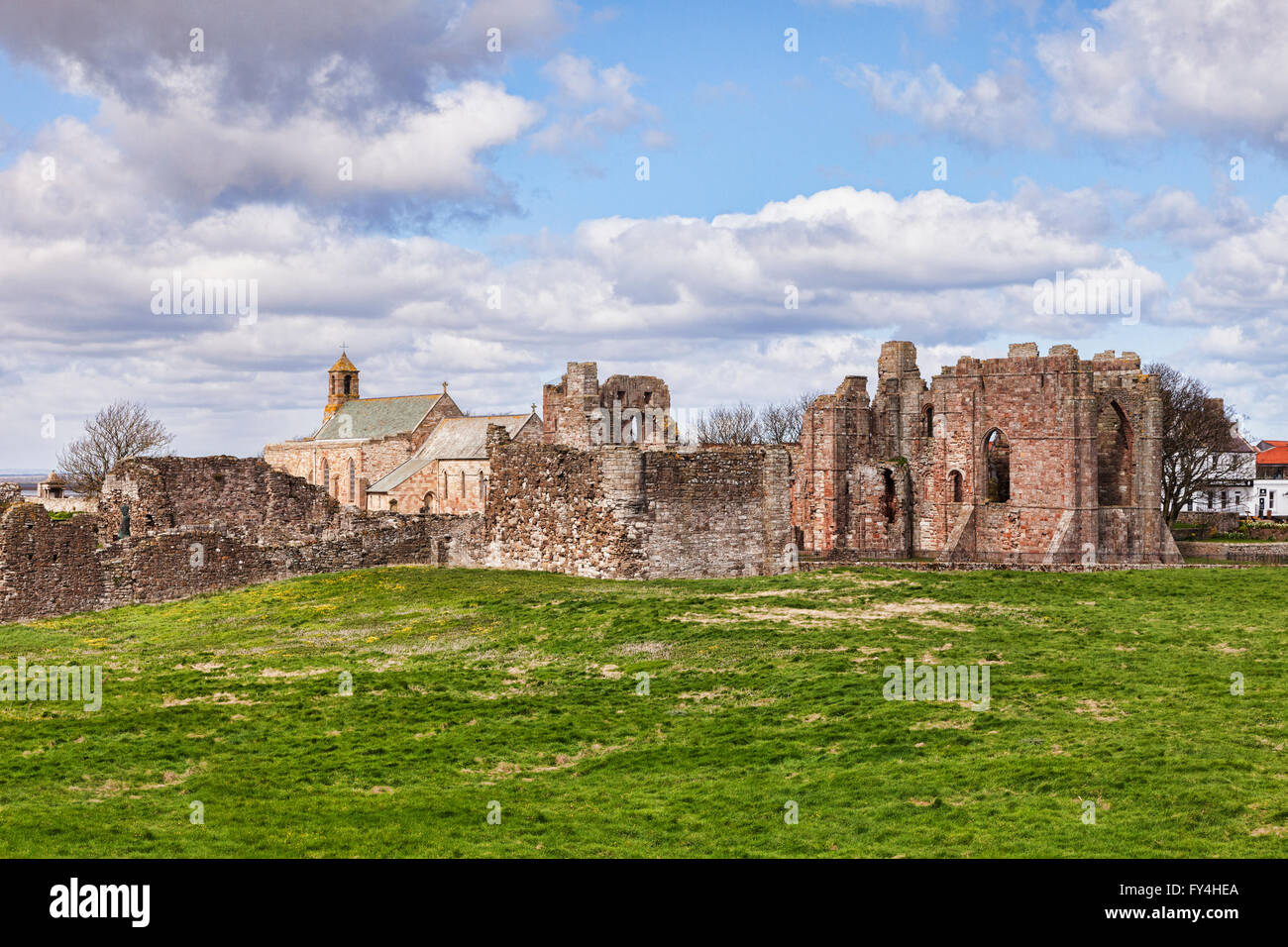 Lindisfarne Priory and St Mary's Church, Holy Island, Northumberland ...