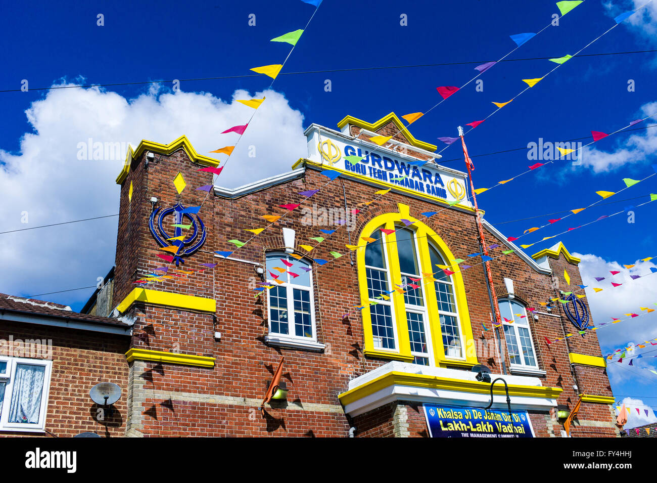 the Sikh Gurdwara Guru Tegh Bahadar Sahib in the centre of Southampton ...