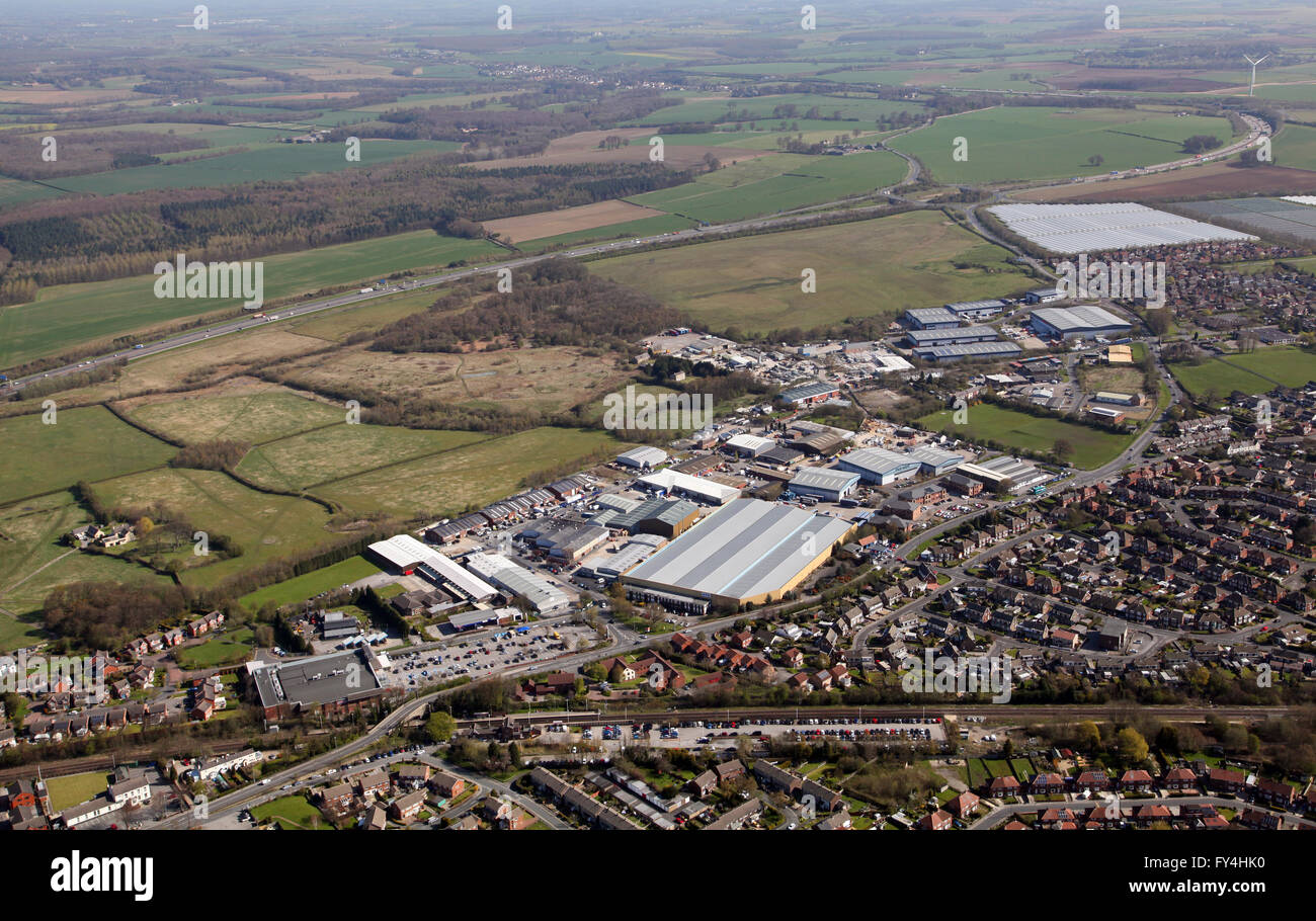 aerial view of the north side of Garforth, south side of the M1, near ...