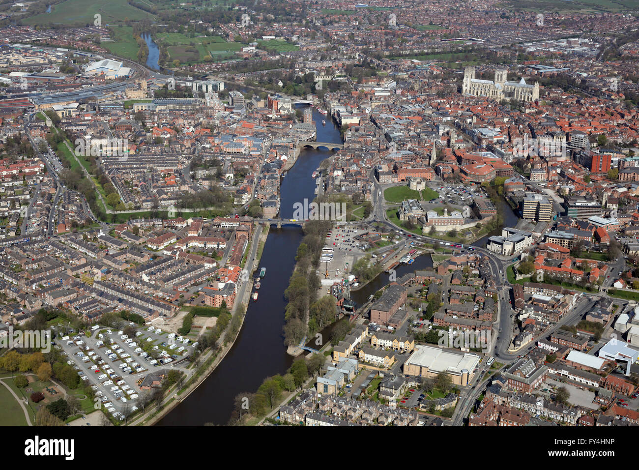 aerial view of York city centre, Yorkshire UK Stock Photo - Alamy