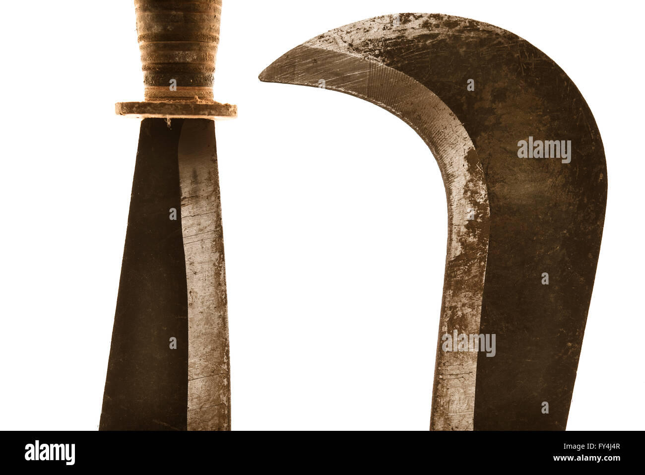 rusty machte on white background Stock Photo - Alamy