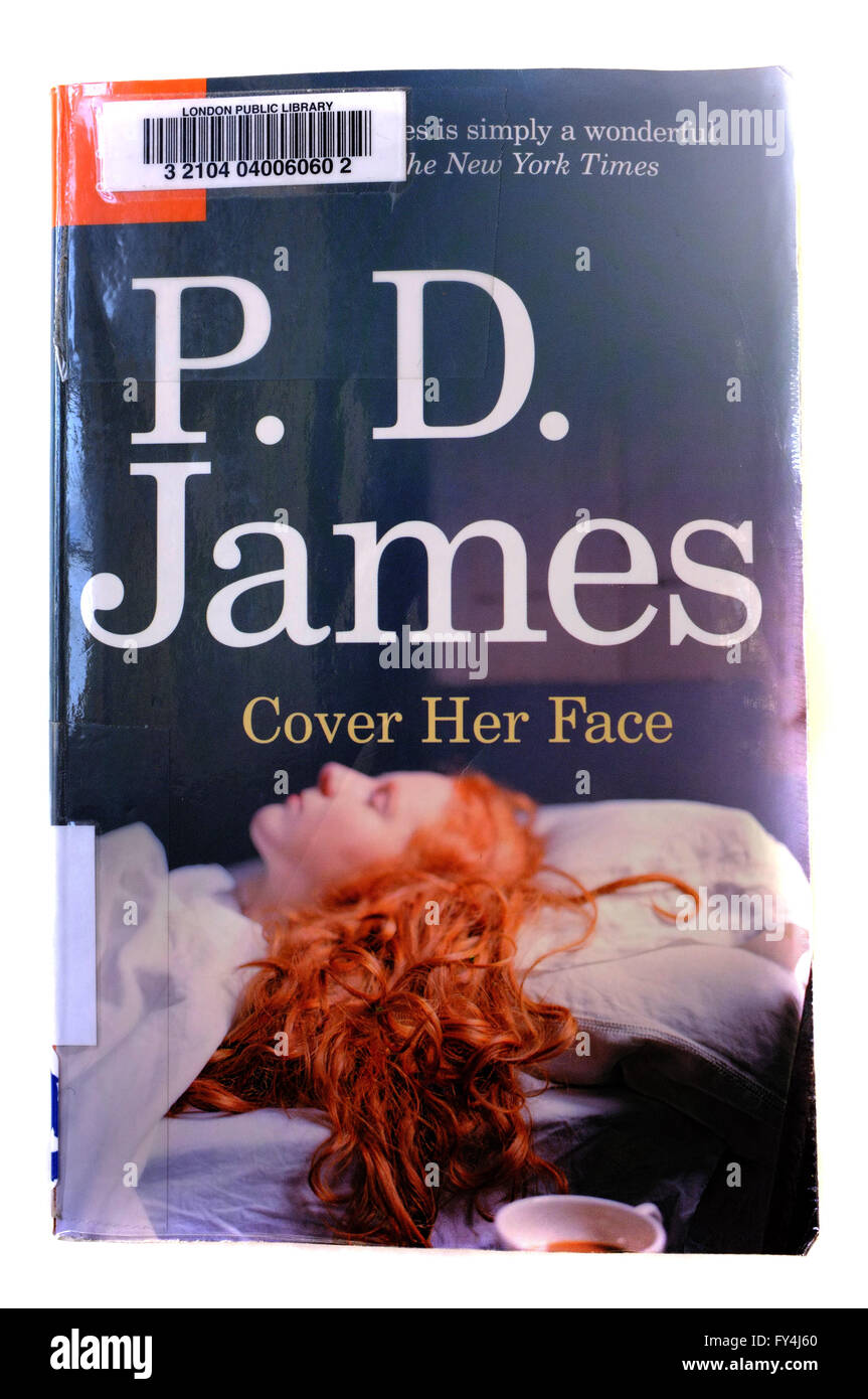 The front page of Cover her Face by P .D. James photographed against a ...