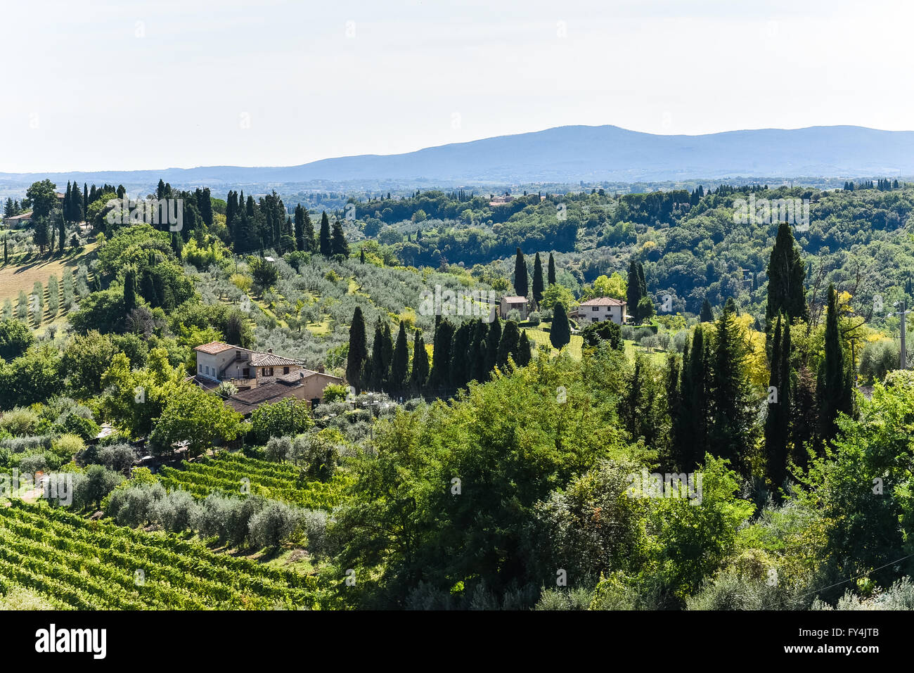 Tuscan Hills Landscape of Italy Stock Photo - Alamy