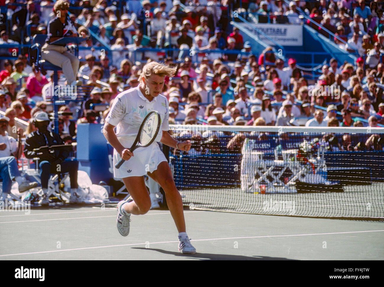 Steffi Graf (GER) competing at the 1990 US Open Stock Photo - Alamy