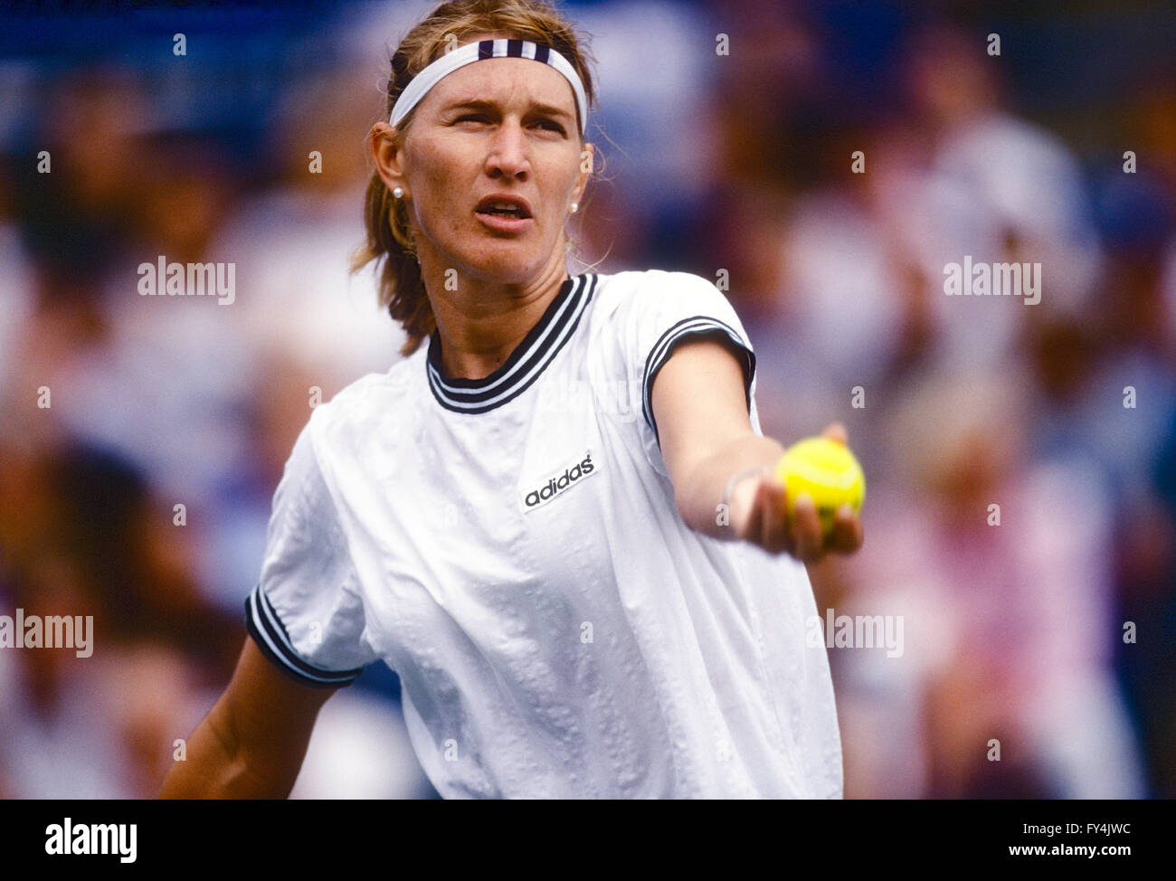 Steffi Graf (GER) competing at the 1996 US Open Stock Photo - Alamy