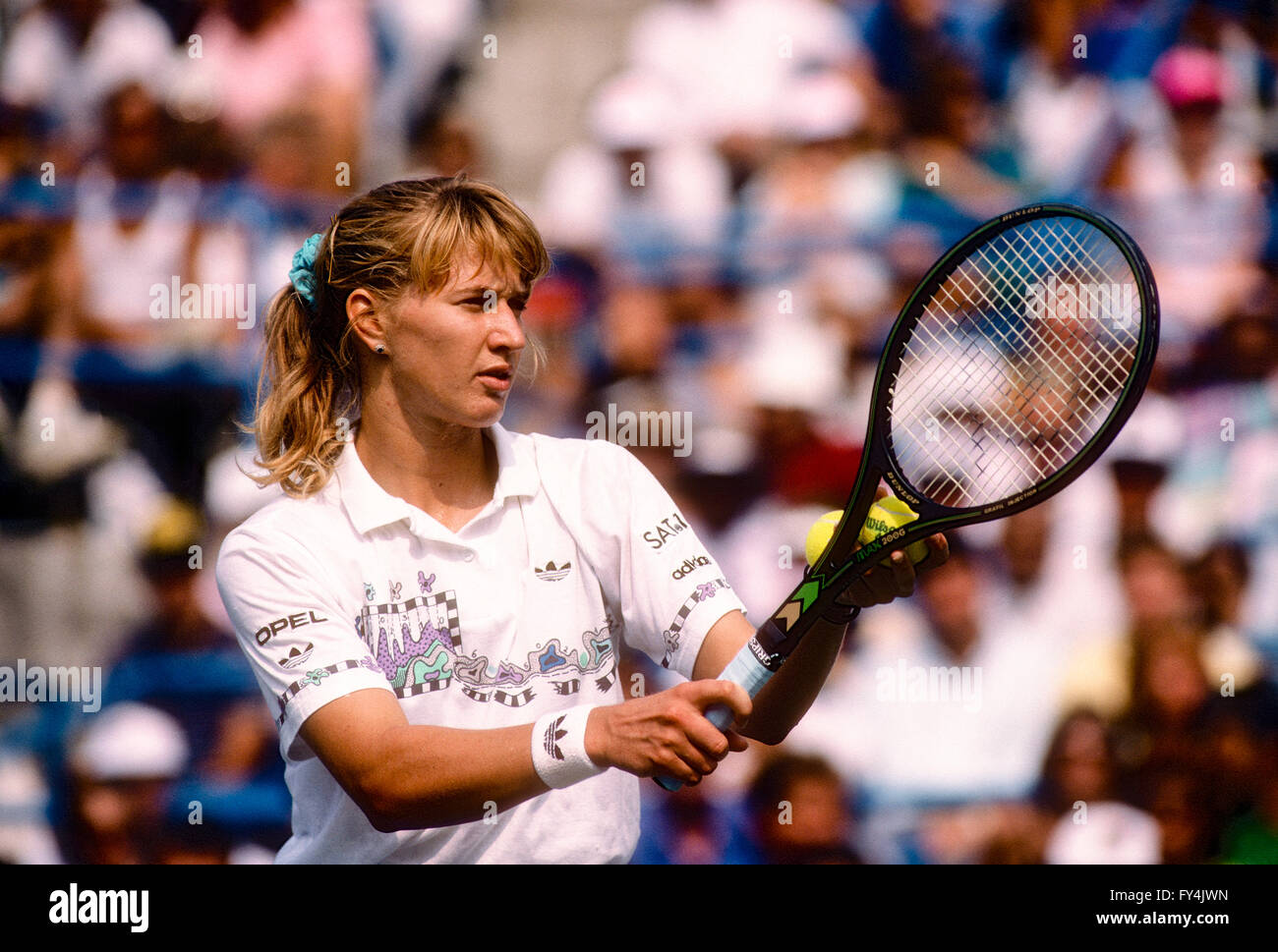 Steffi graf at 1989 us open hi-res stock photography and images - Alamy