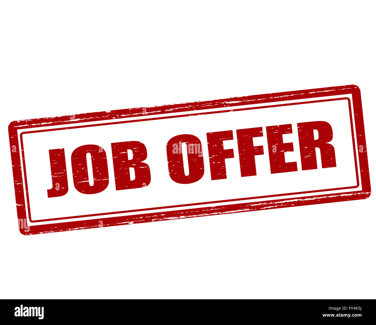 Rubber stamp with text job offer inside, vector illustration Stock ...
