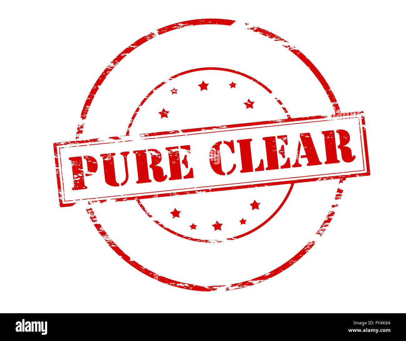 Rubber stamp with text pure clear inside, vector illustration Stock ...