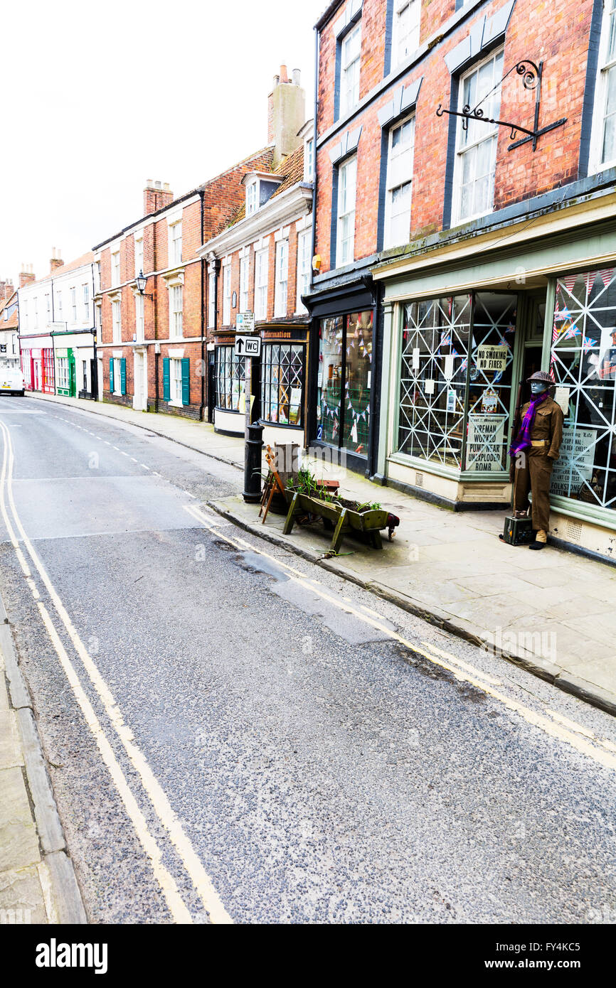 Bridlington old town shops shop dads army decor blitz tape on windows ...