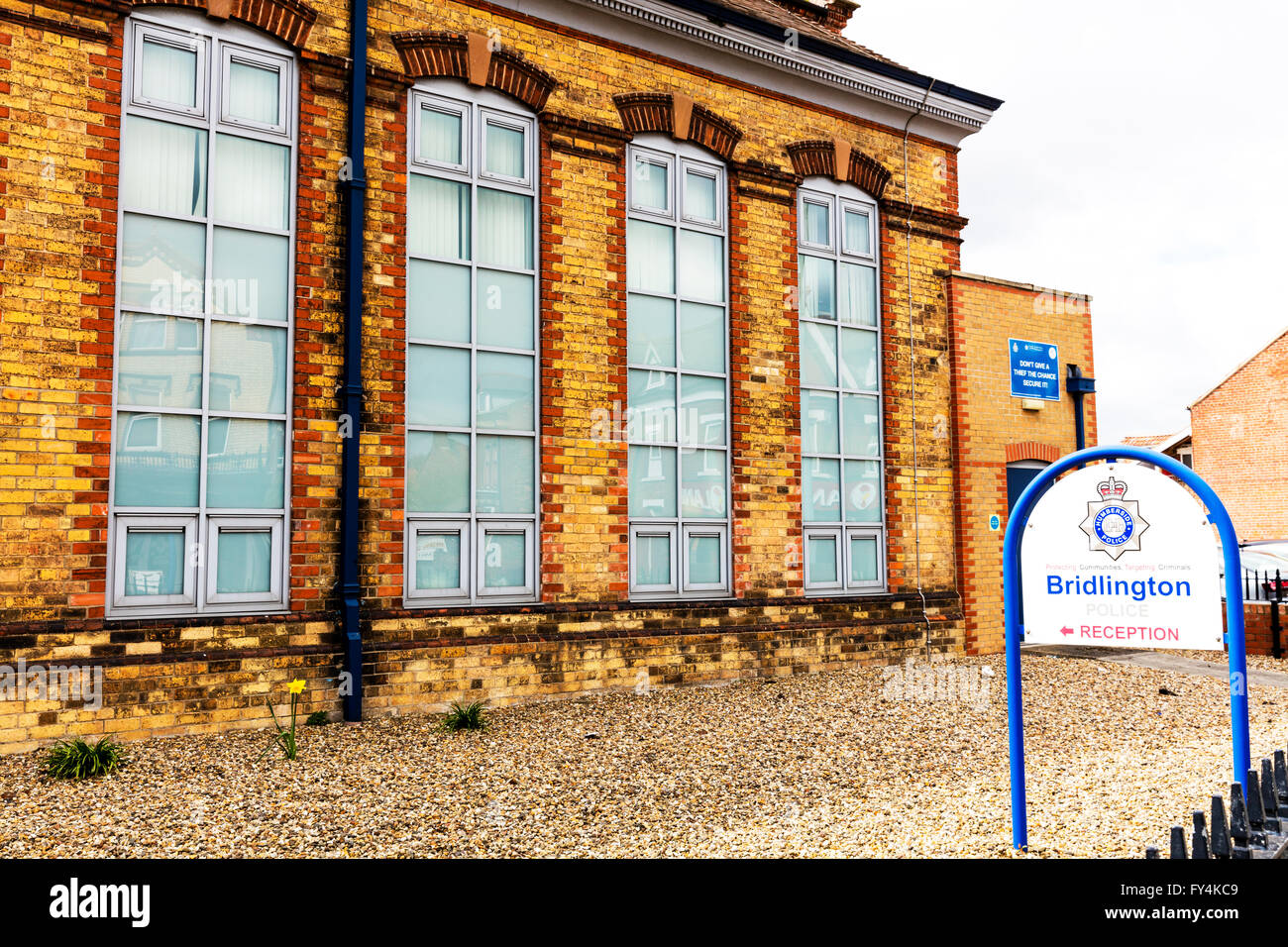 Bridlington police building reception sign East Riding Yorkshire UK ...