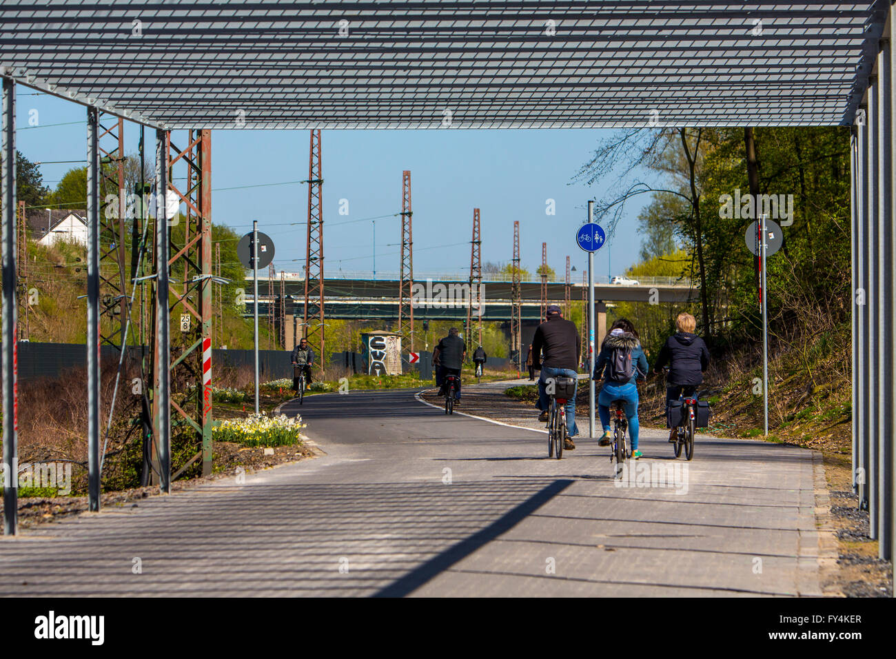 First part of a bike path highway through the Ruhr area, between Essen ...
