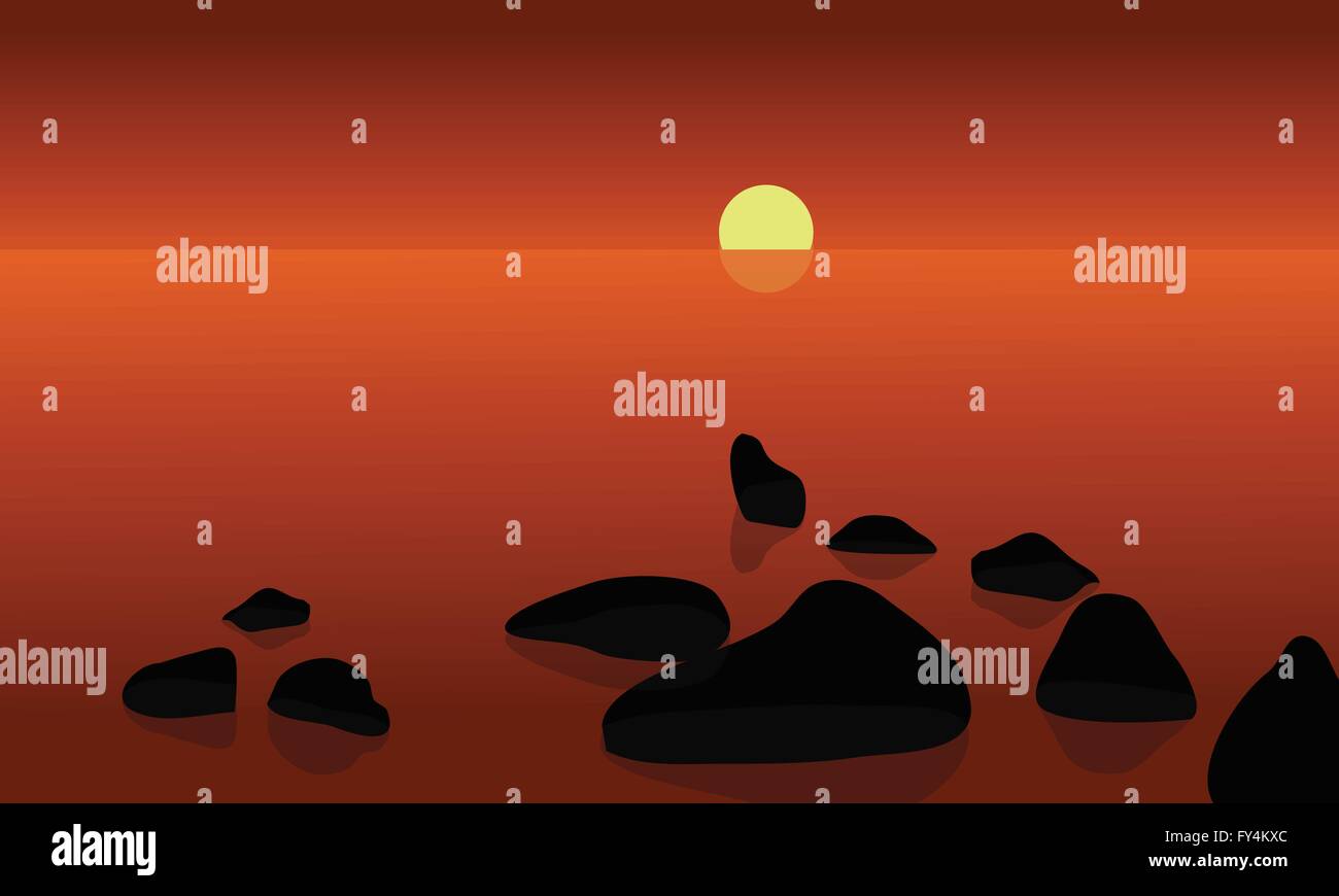 Rough weather beach Stock Vector Images - Alamy