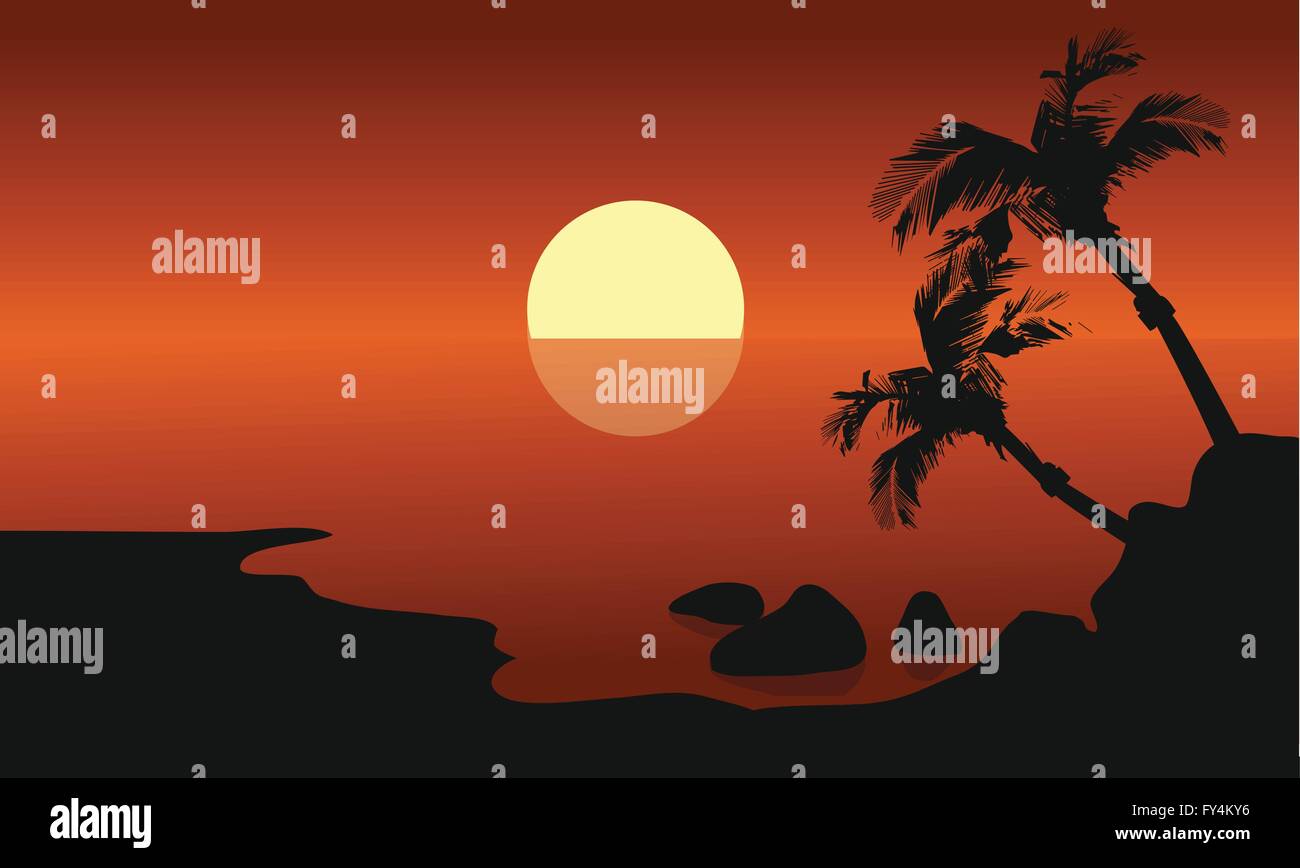 Wave pounding shore Stock Vector Images - Alamy