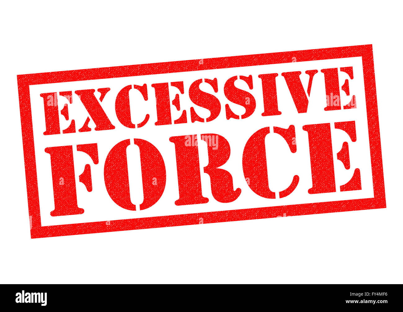 EXCESSIVE FORCE red Rubber Stamp over a white background Stock Photo ...
