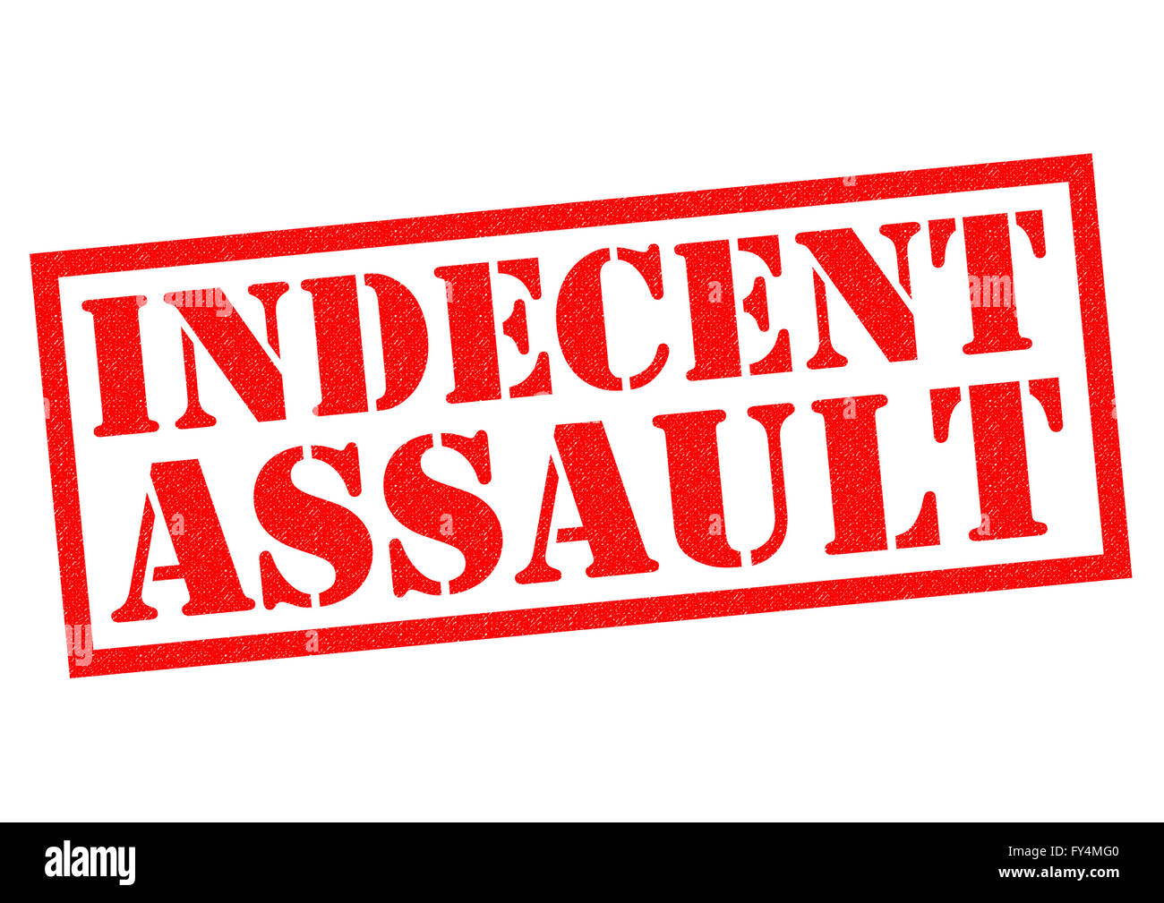 INDECENT ASSAULT red Rubber Stamp over a white background Stock Photo ...