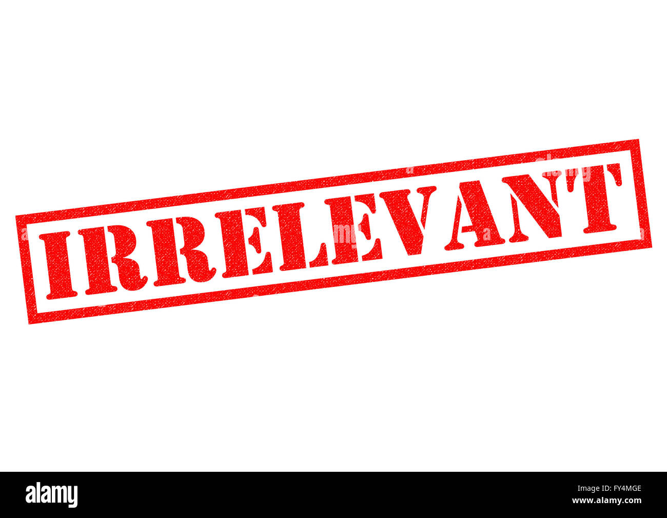 IRRELEVANT red Rubber Stamp over a hite background Stock Photo - Alamy