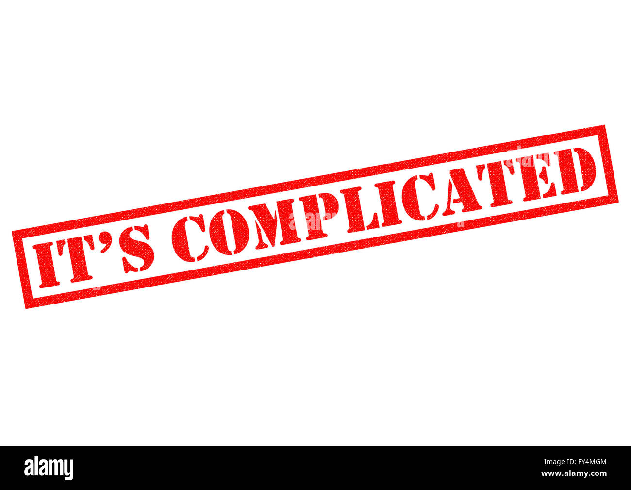 IT’S COMPLICATED red Rubber Stamp over a white background Stock Photo ...