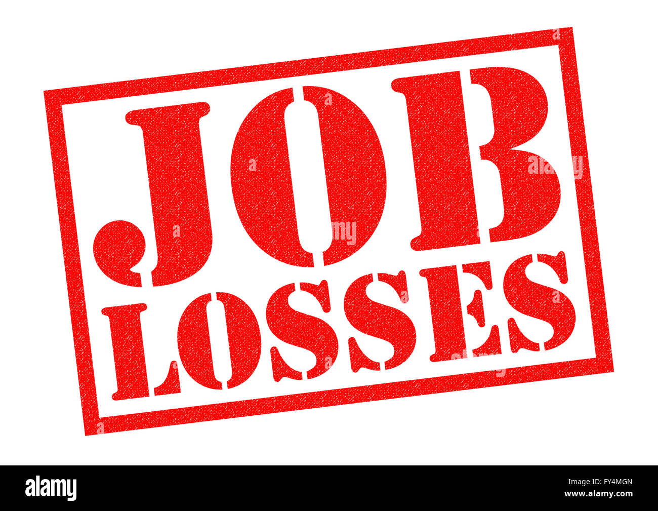 JOB LOSSES red Rubber Stamp over a white background Stock Photo - Alamy