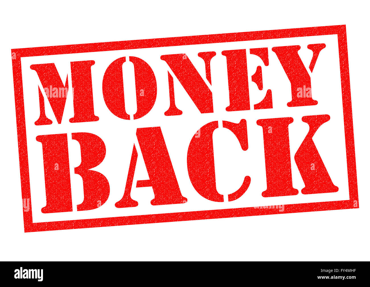 MONEY BACK red Rubber Stamp over a white background Stock Photo - Alamy