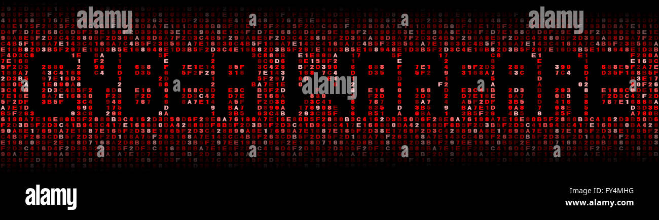 Cyber warfare text on hex code illustration Stock Photo - Alamy