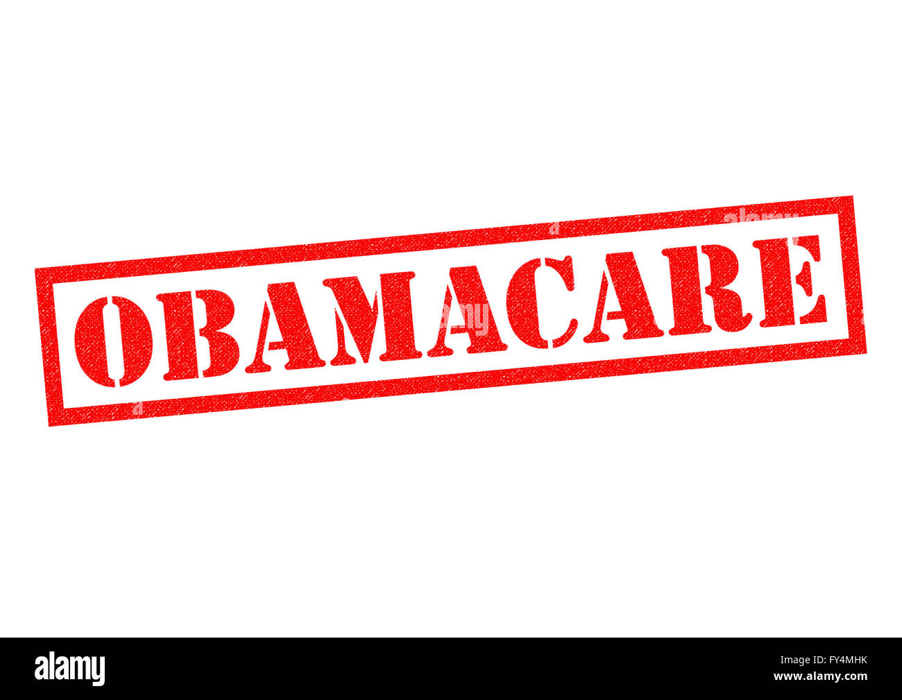 OBAMACARE red Rubber Stamp over a white background Stock Photo - Alamy