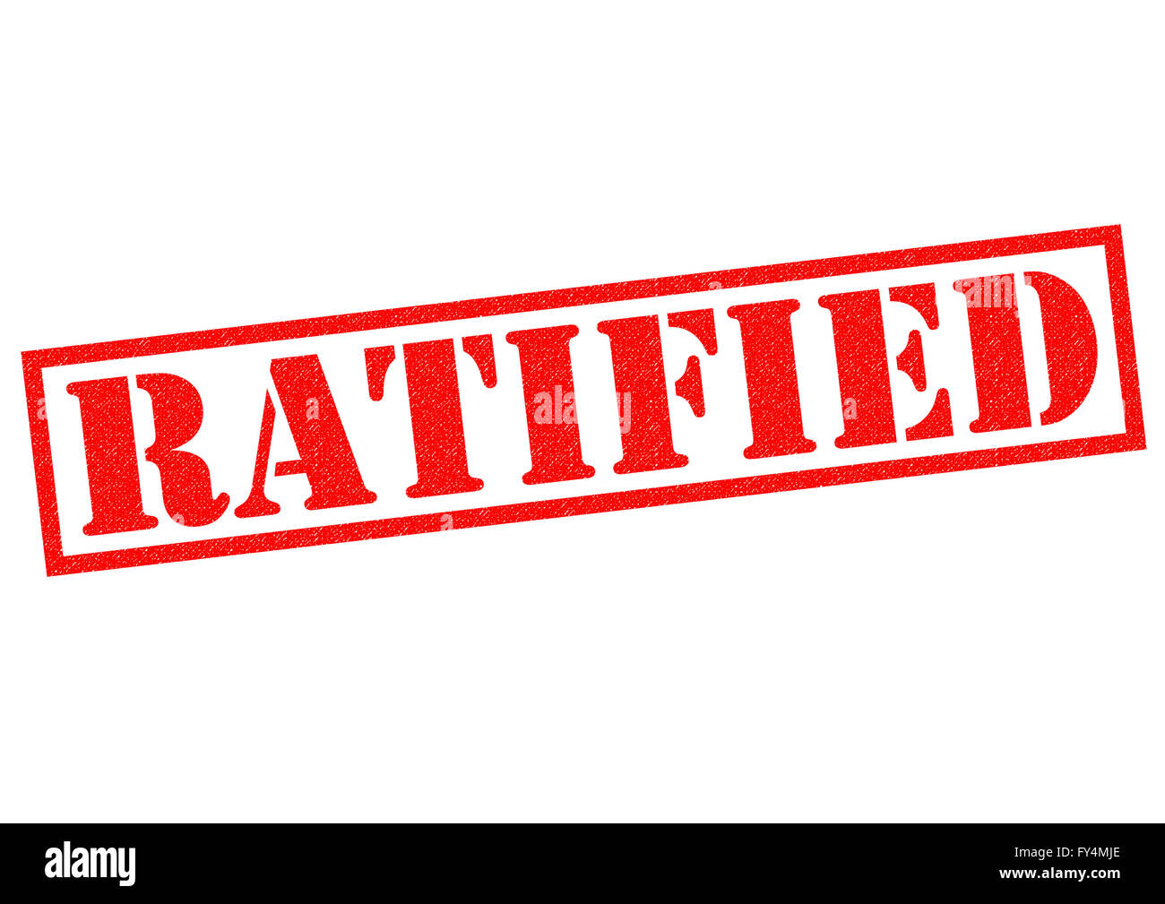 RATIFIED red Rubber Stamp over a white background Stock Photo - Alamy