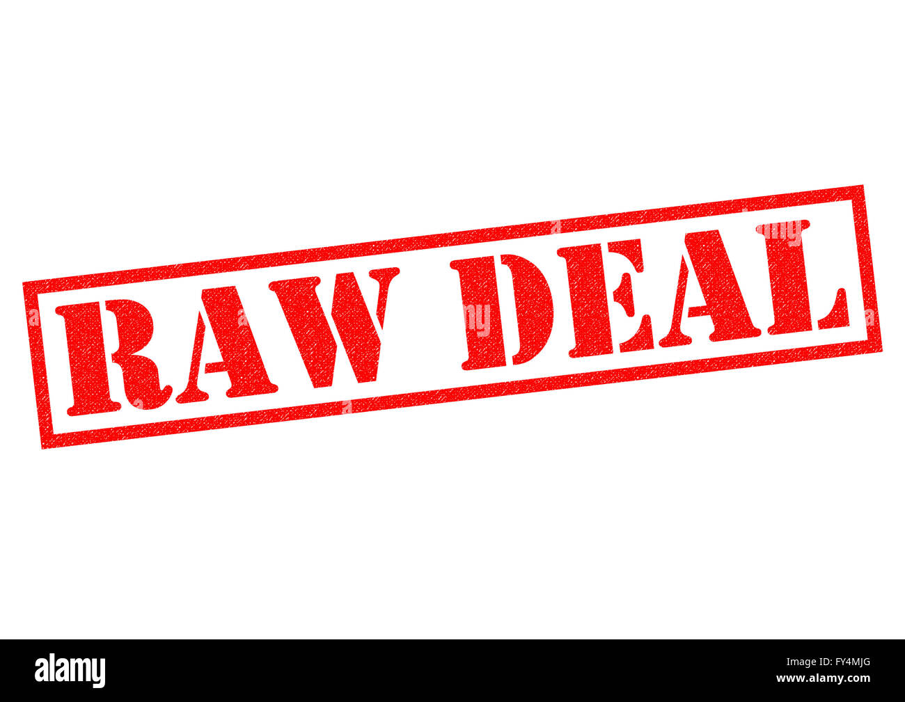 RAW DEAL red Rubber Stamp over a white background Stock Photo - Alamy