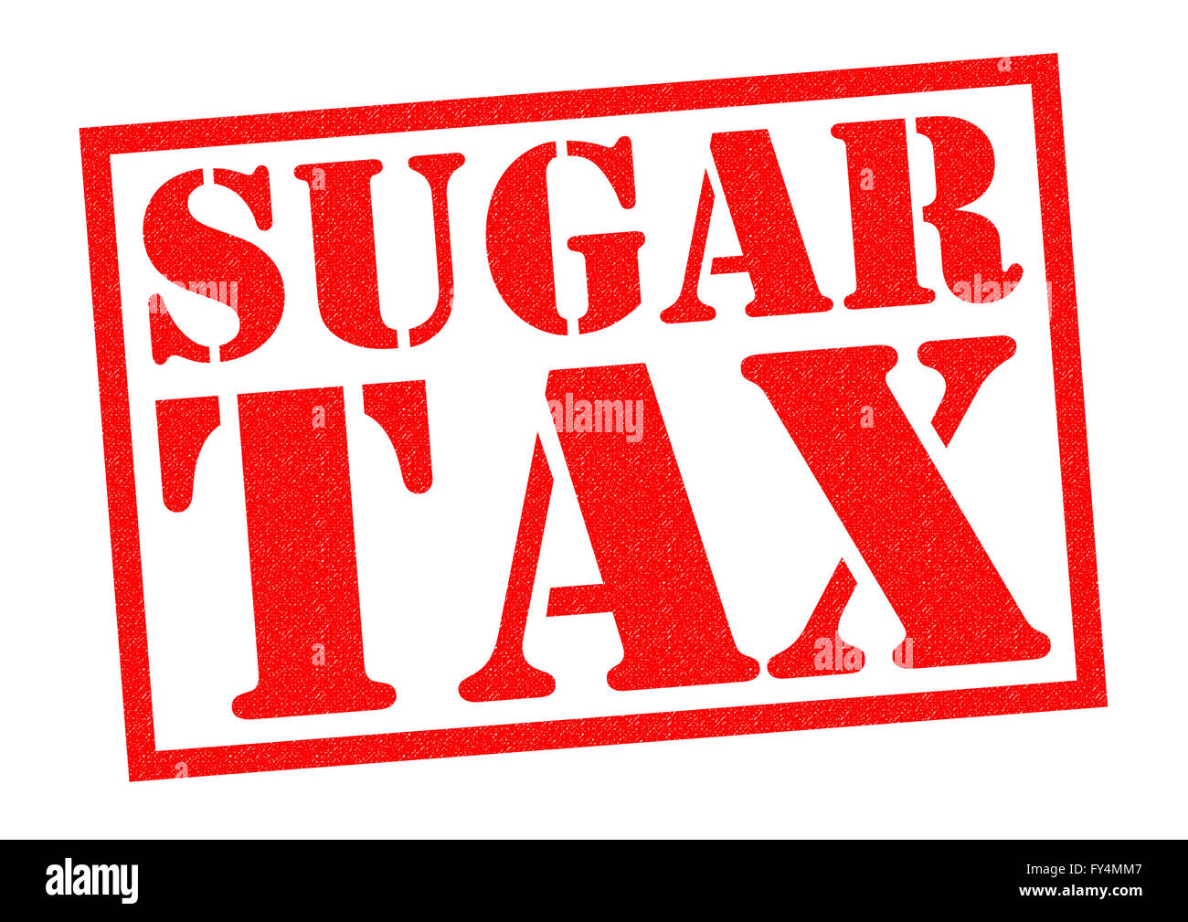 SUGAR TAX red Rubber Stamp over a white background Stock Photo - Alamy