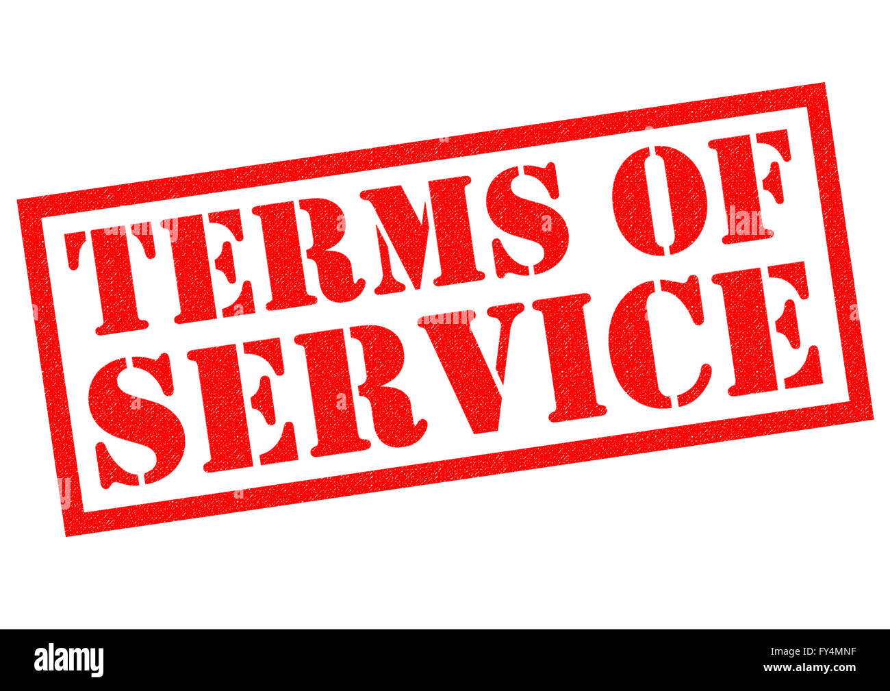 TERMS OF SERVICE red Rubber Stamp over a white background Stock Photo ...