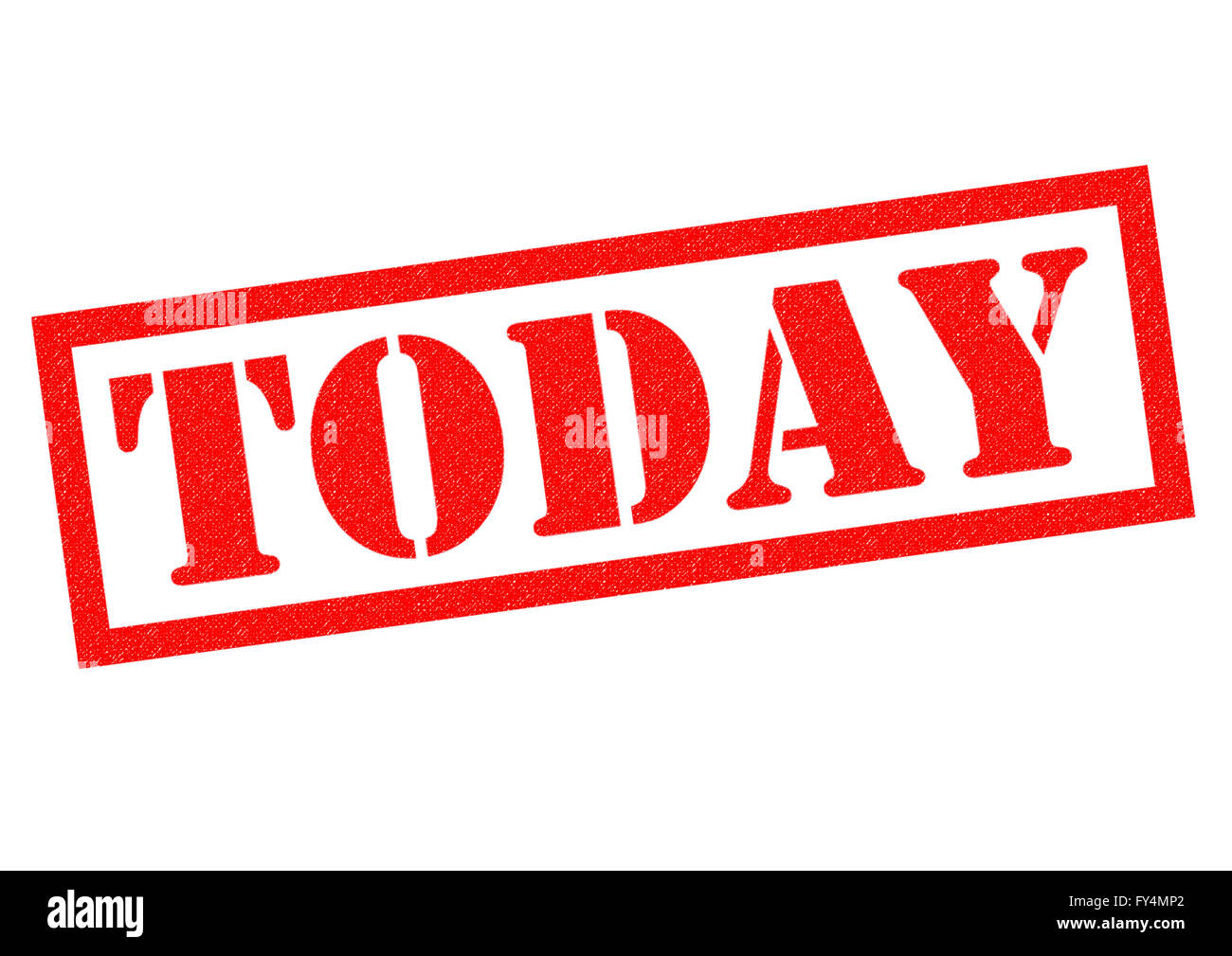TODAY red Rubber Stamp over a white background Stock Photo - Alamy