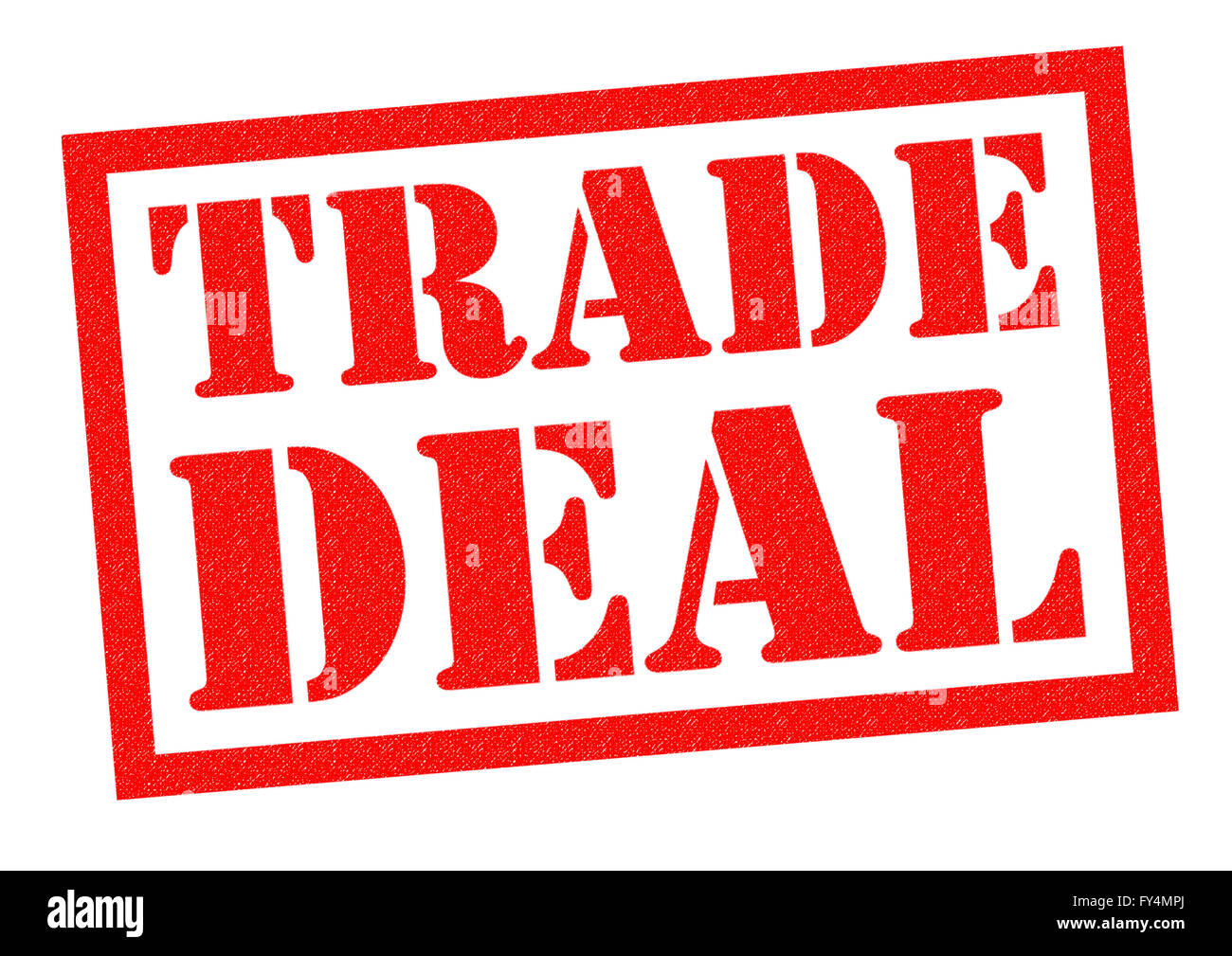 TRADE DEAL red Rubber Stamp over a white background Stock Photo - Alamy
