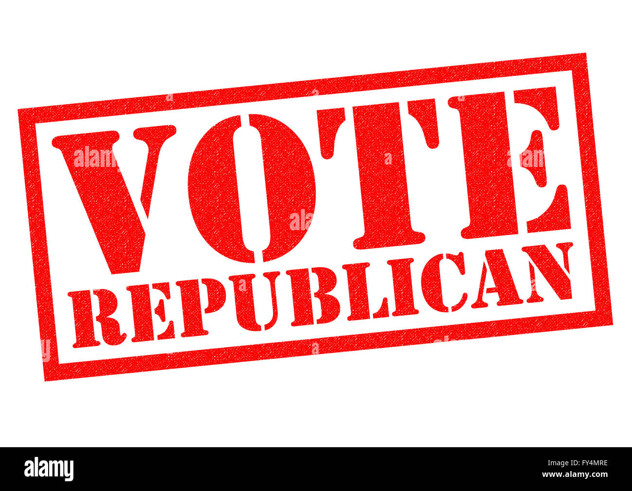 VOTE REPUBLICAN red Rubber Stamp over a white background Stock Photo ...