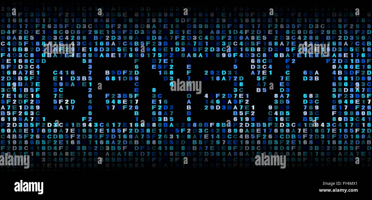 Geneva text on hex code illustration Stock Photo - Alamy