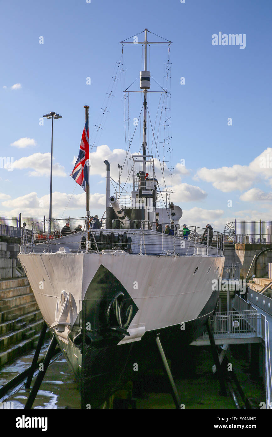 HMS M.33 was built in 1915 as a floating gun platform or coastal ...