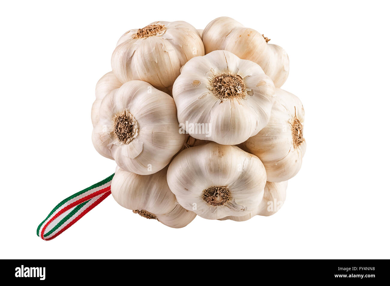 bundle of garlic with clipping path Stock Photo - Alamy