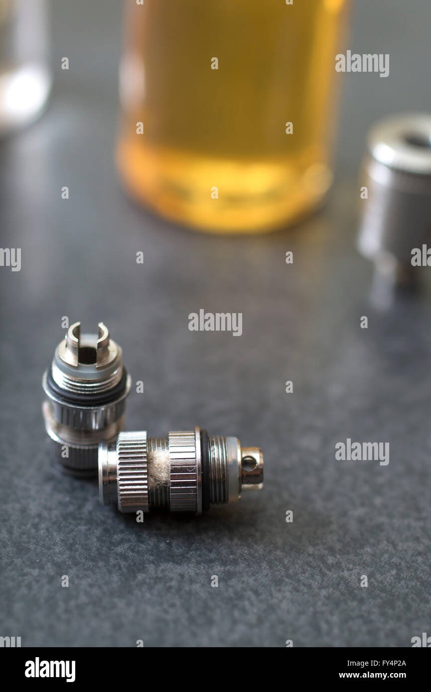 Rebuildable Vaping Atomizer in close up Stock Photo - Alamy