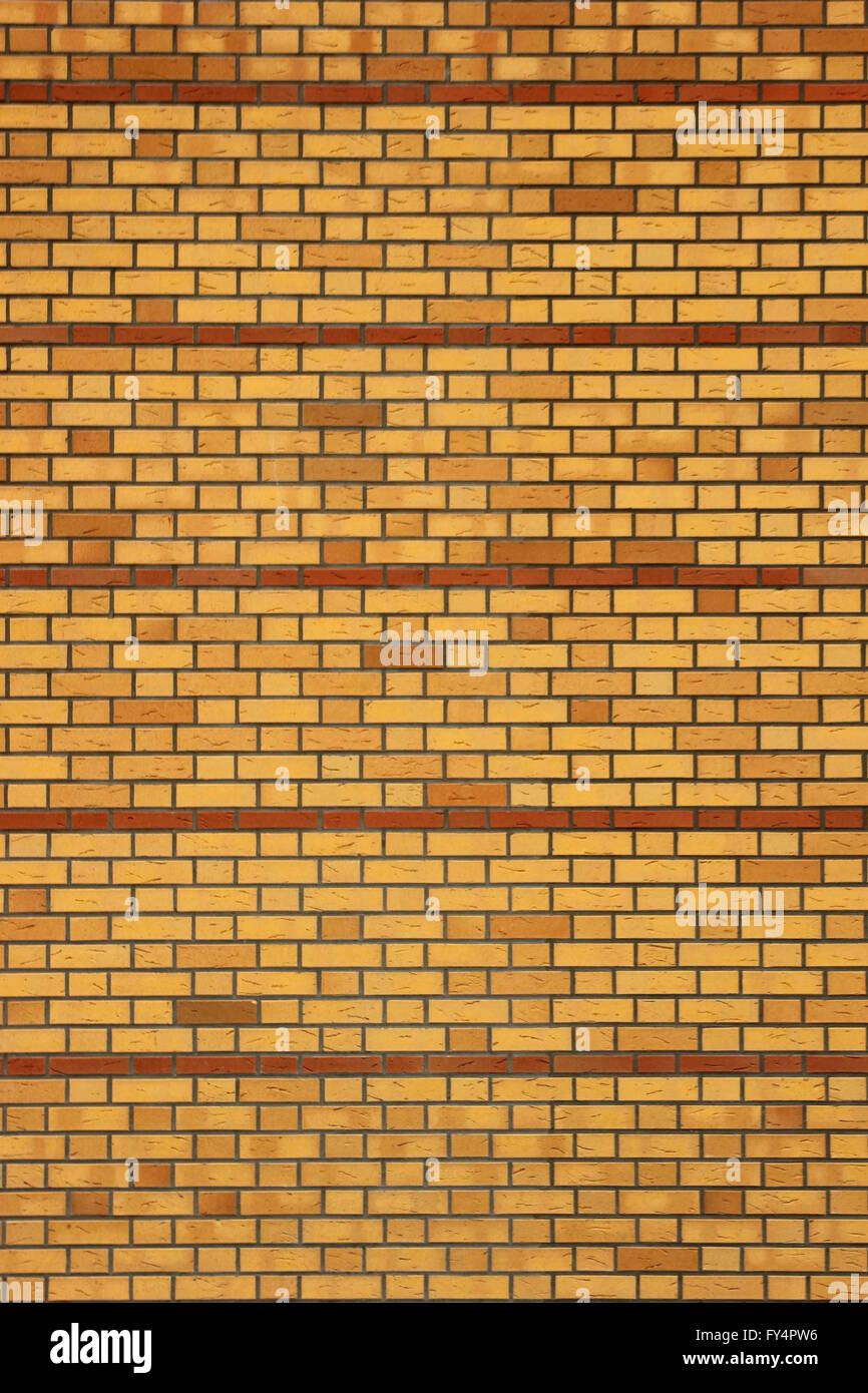 Yellow brick texture with red rows Stock Photo - Alamy