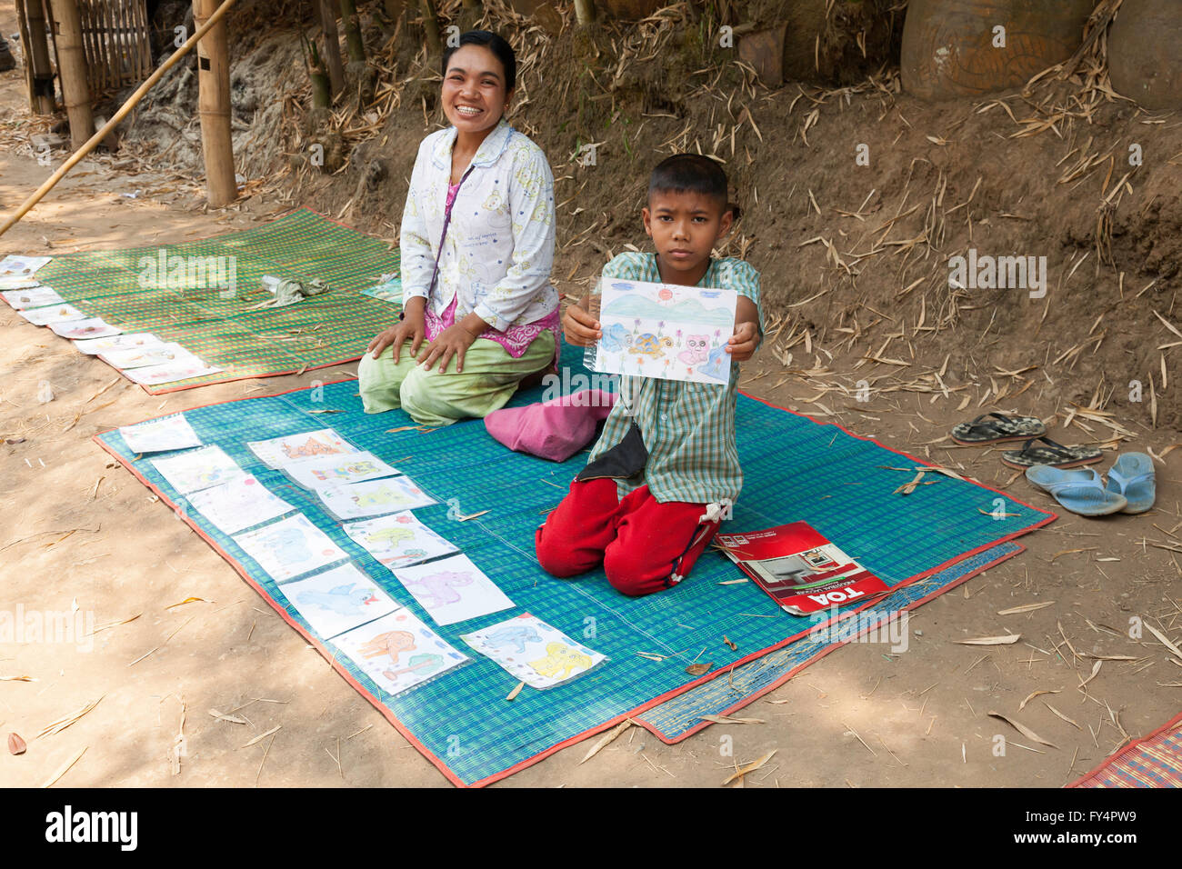 Child selling art hi-res stock photography and images - Alamy