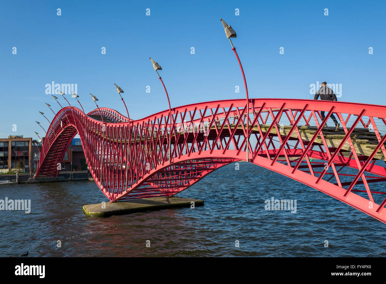 Bridge in East Amsterdam (ZEEBURG Stock Photo - Alamy