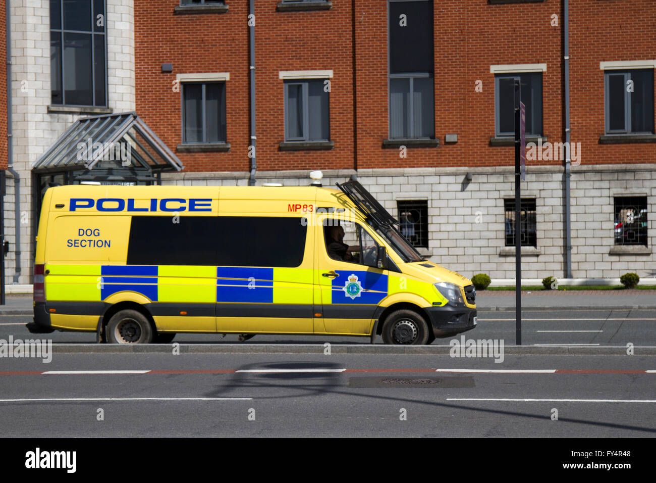 Merseyside Police Dog Section; Side view of Traffic on 'The Strand' the ...