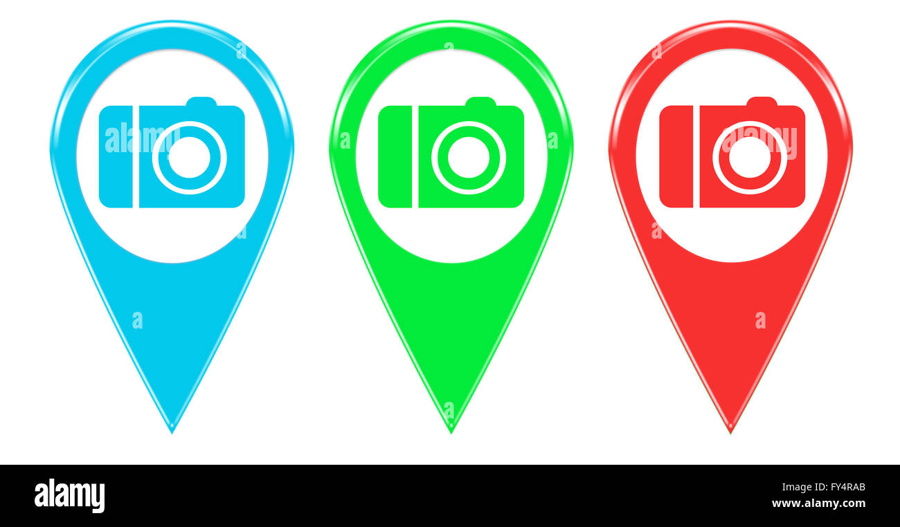 Red tourist markers hi-res stock photography and images - Alamy