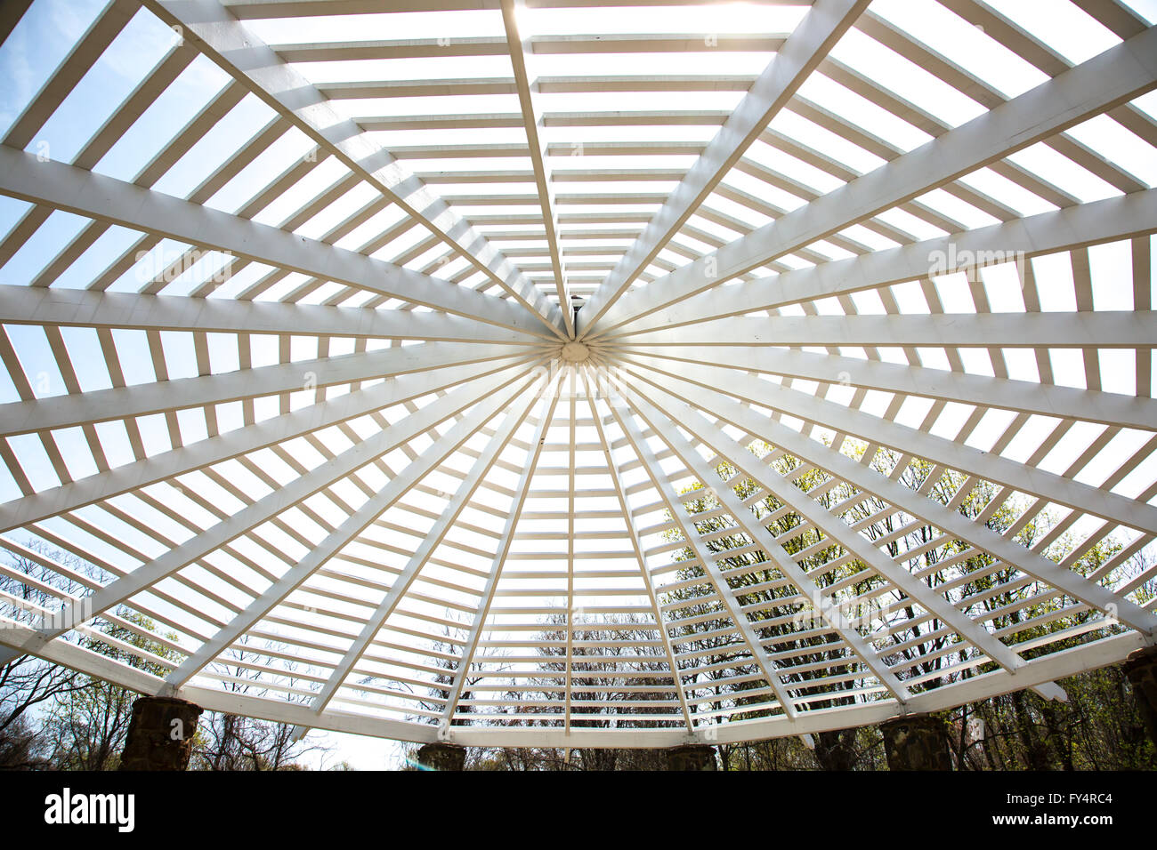Gazebo roof with abstract design Stock Photo - Alamy