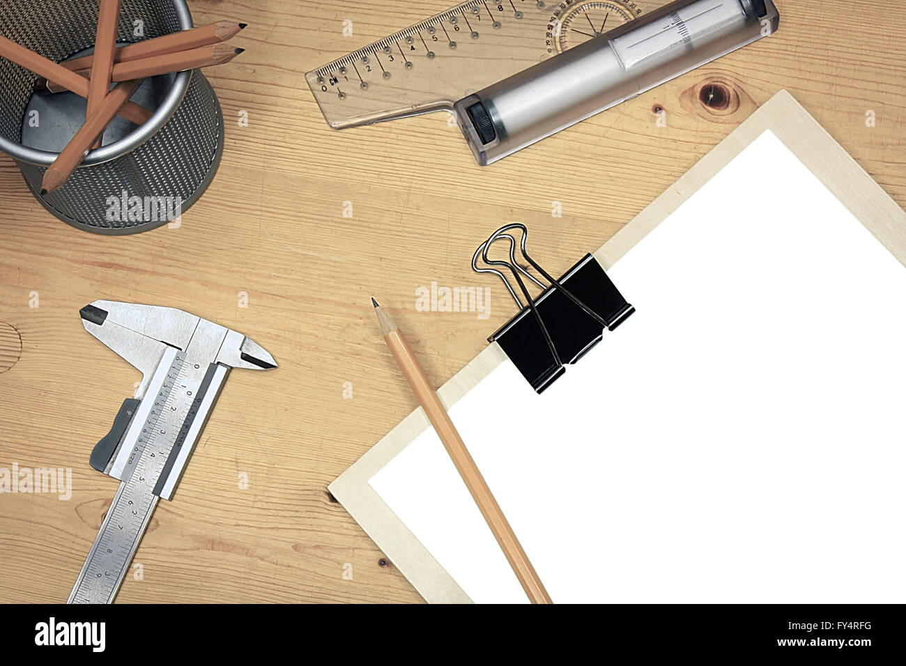 Ruler draw desk hi-res stock photography and images - Alamy