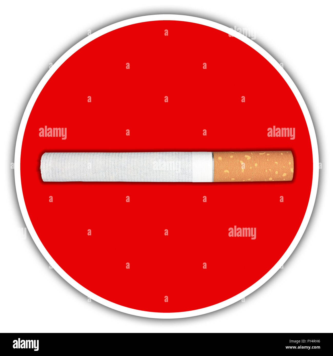 Cigarette traffic sign illustration isolated on white background Stock ...